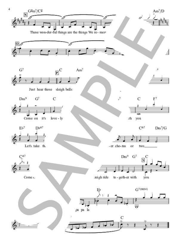 【楽譜】Sleigh Ride - Carpenters ボーカル・メロディー譜、歌詞、コード付き / カーペンターズ (メロディ / 中級 ...