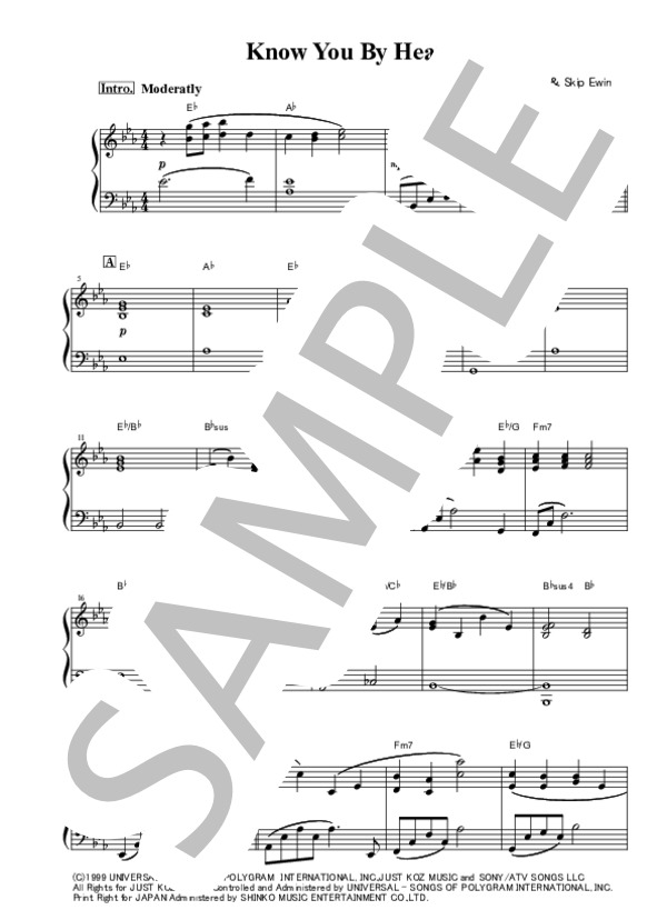 【楽譜】『Know You By Heart / Dave Koz』ピアノ伴奏用楽譜 / Dave Koz (アンサンブルピアノ＋他楽器 / 中〜上級) - Piascore 楽譜ストア
