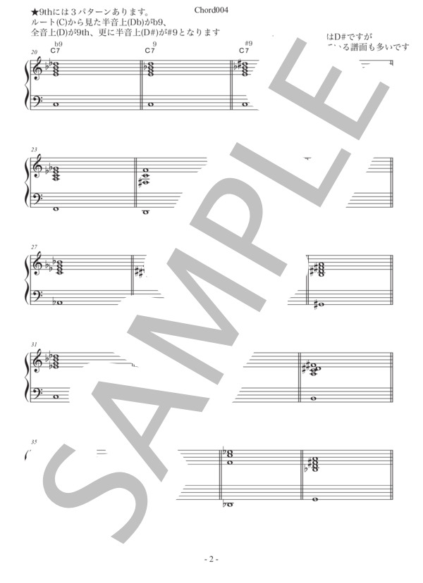 【楽譜】コード004 9thを含んだコード,dim,aug,sus4 / 木村 綾 (全て / 入門) - Piascore 楽譜ストア