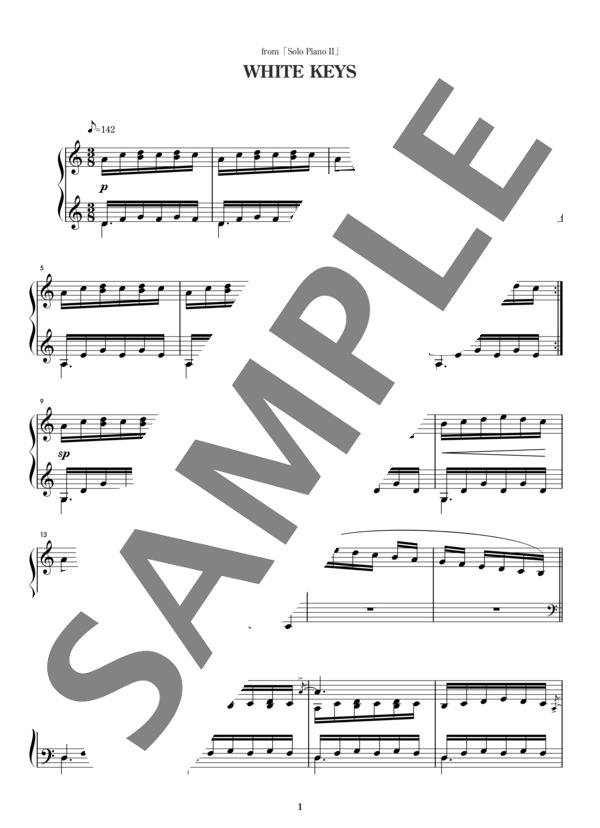 【楽譜】ホワイトキーズ／チリー・ゴンザレス （ピアノソロ，中級） - Piascore 楽譜ストア
