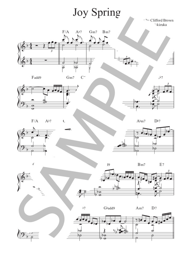 【楽譜】Joy Spring / Clifford Brown (ピアノソロ / 中級) - Piascore 楽譜ストア